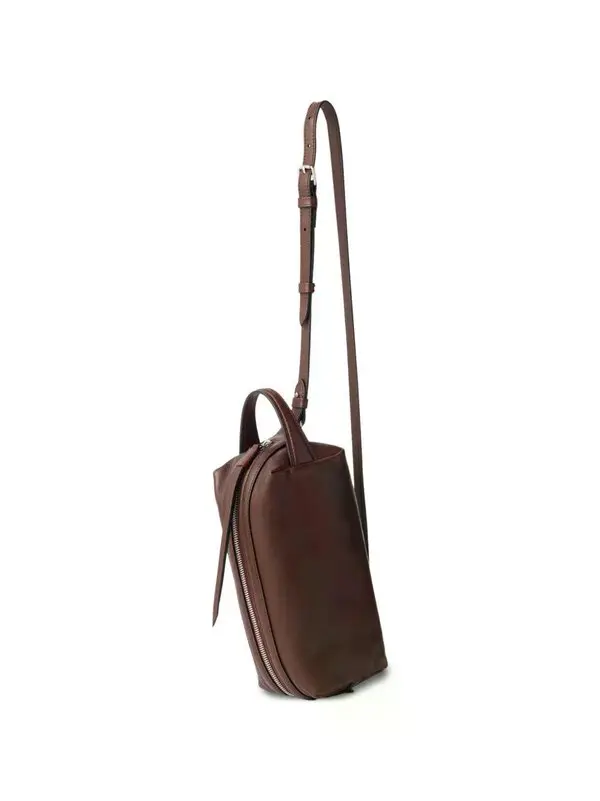 LEMAIRE Small Care Bag In Nappa Lambskin - Brown