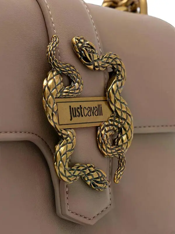 Just Cavalli Snake-plaque Chain-link Shoulder Bag