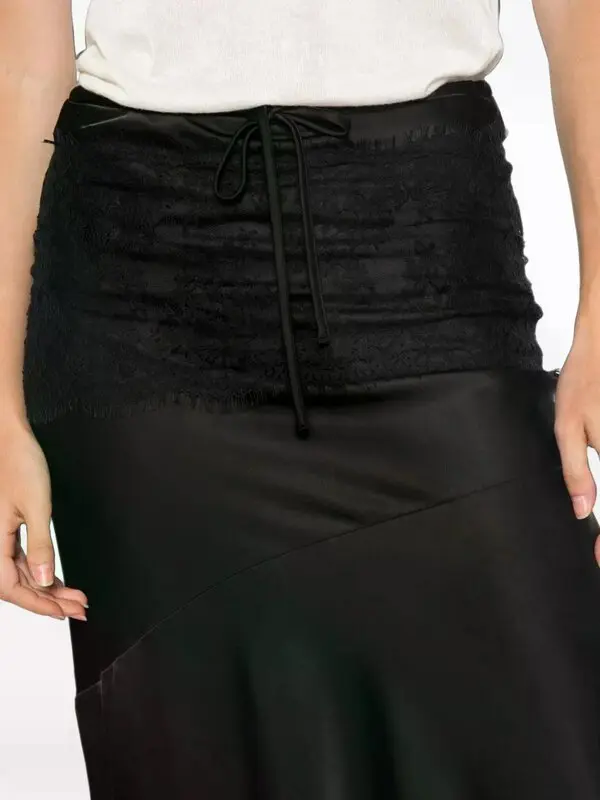 ERMANNO FIRENZE Lace-panel Drawstring Skirt