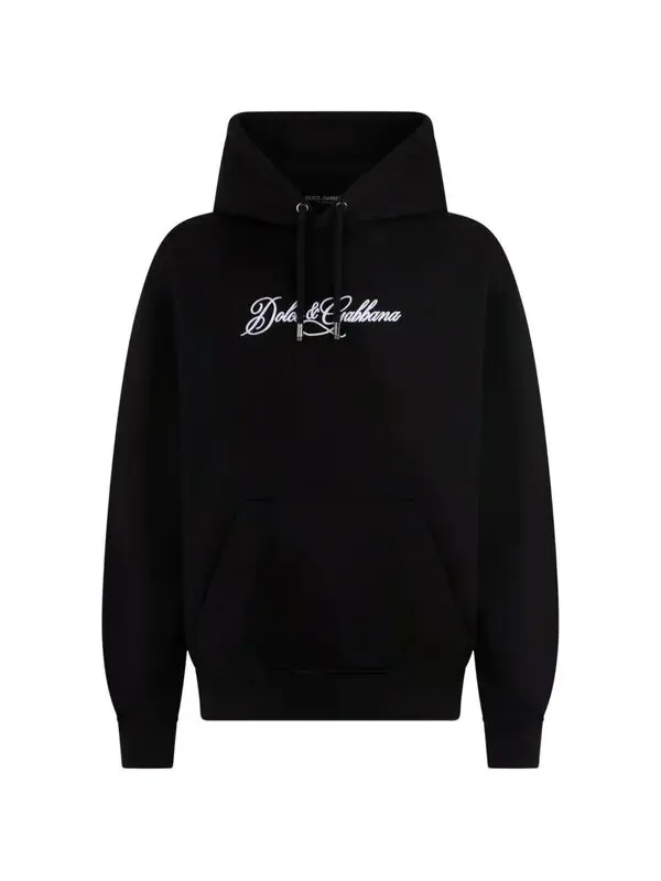 Dolce & Gabbana Logo-embroidered Drawstring Hoodie