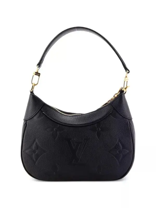 LOUIS VUITTON Bagatelle Nm Monogram Empreinte Giant Shoulder Bag - Black