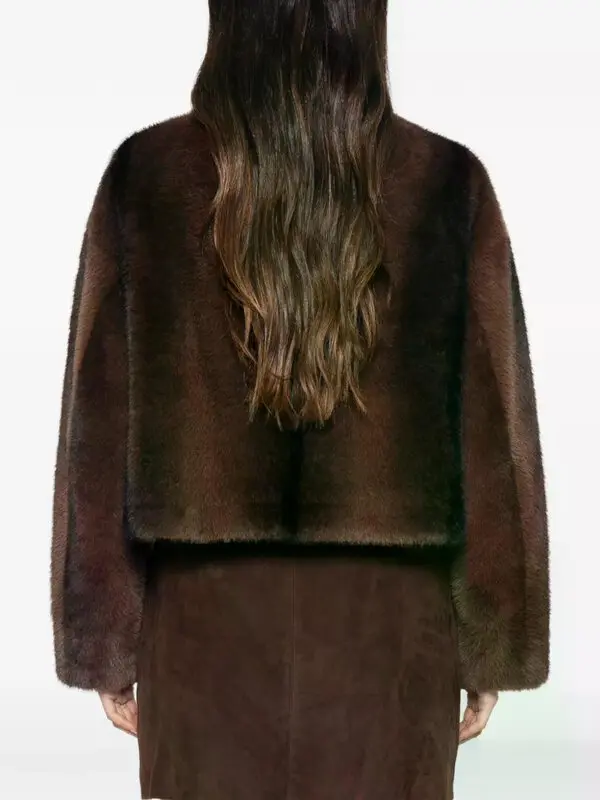 ERMANNO FIRENZE Faux-fur Funnel-neck Jacket