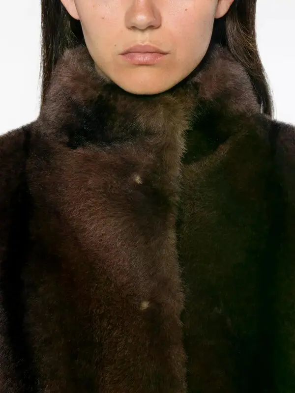 ERMANNO FIRENZE Faux-fur Funnel-neck Jacket
