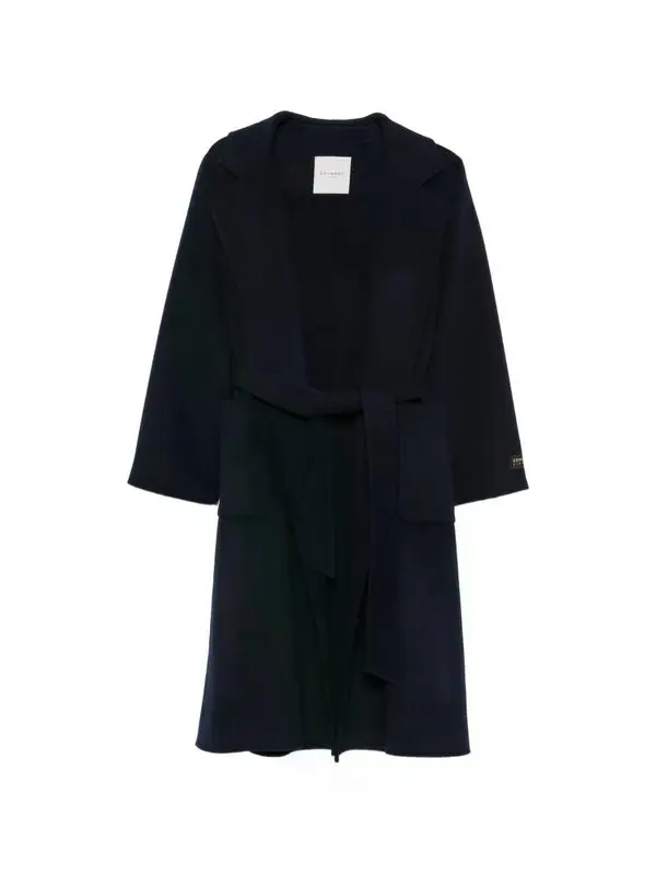 ERMANNO FIRENZE Belted Notch-lapels Coat