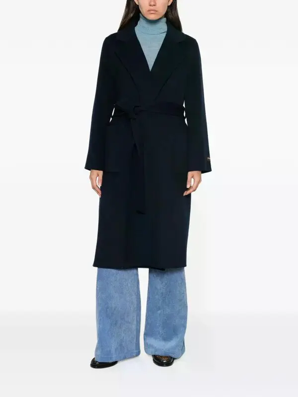 ERMANNO FIRENZE Belted Notch-lapels Coat