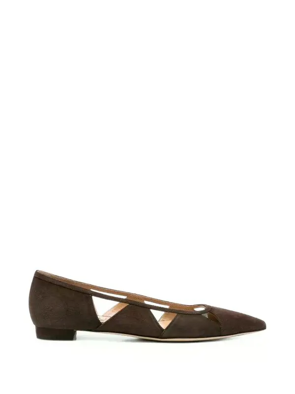 ARTEANA Savona Cut-out Suede Pumps - Brown