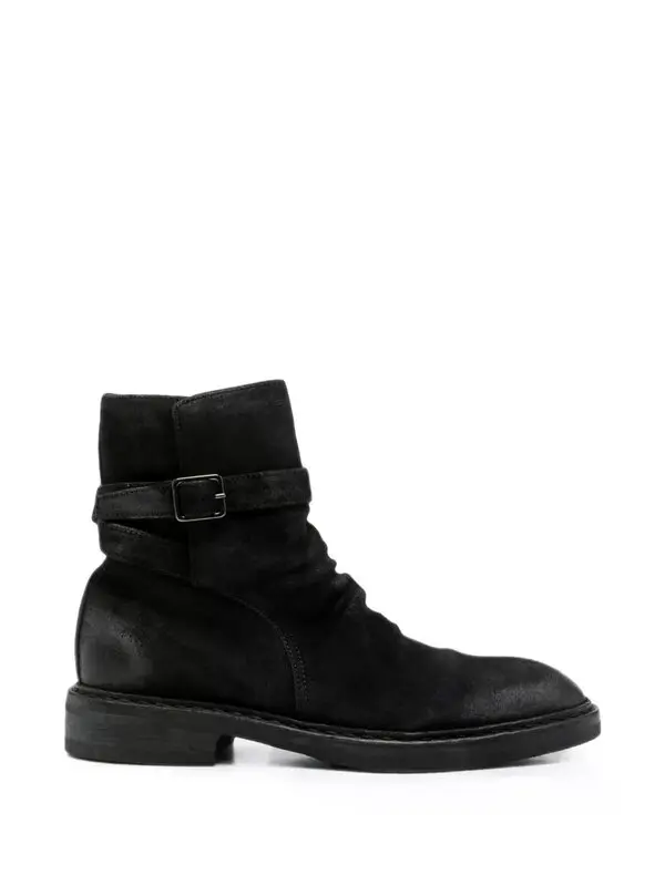 Officine Creative Concept Buckled Leather Boots - Black