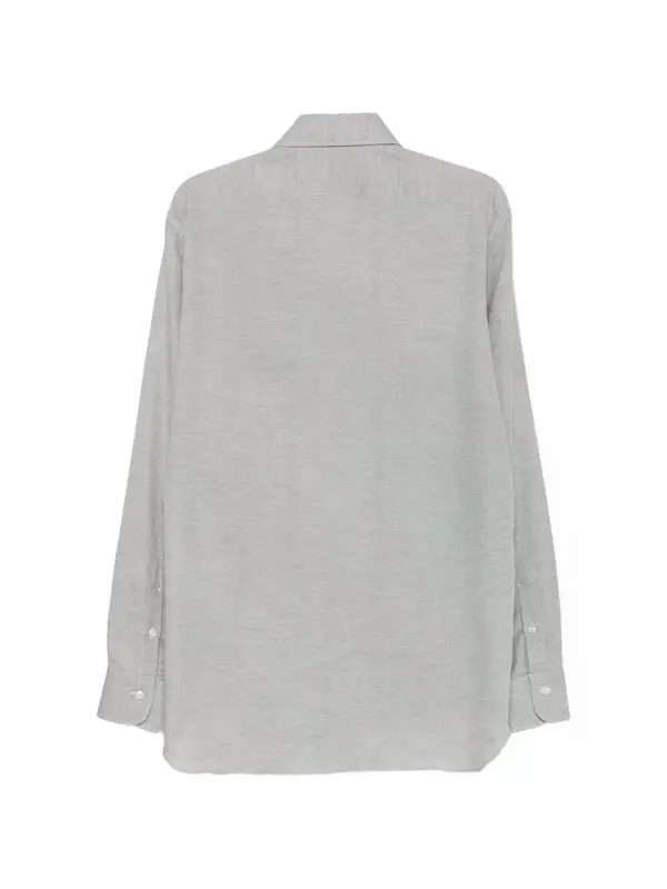 BARBA NAPOLI Spread-collar Cashmere Shirt