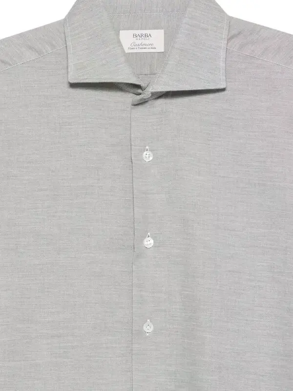 BARBA NAPOLI Spread-collar Cashmere Shirt