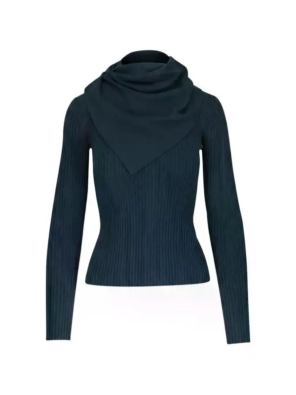 Zimmermann Ribbed-knit Cowl-neck Sweater