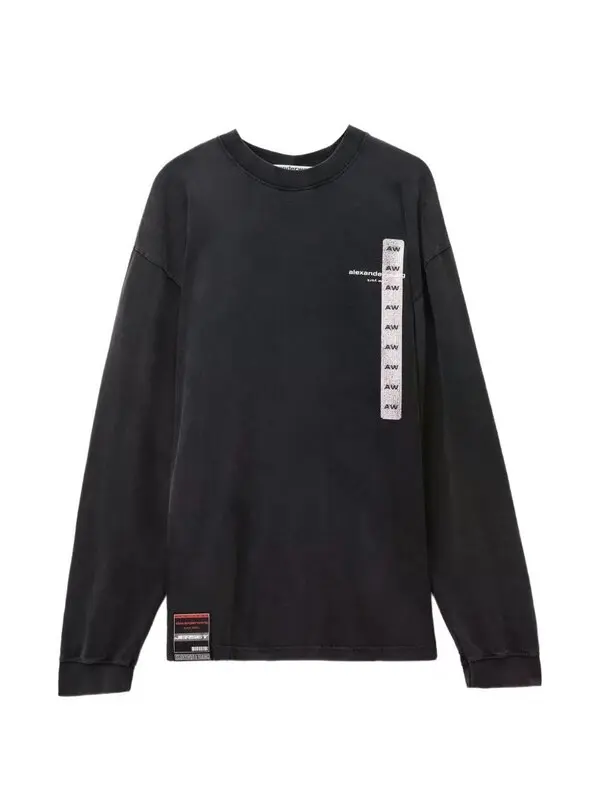 Alexander Wang Graphic Long-sleeve T-shirt - Black