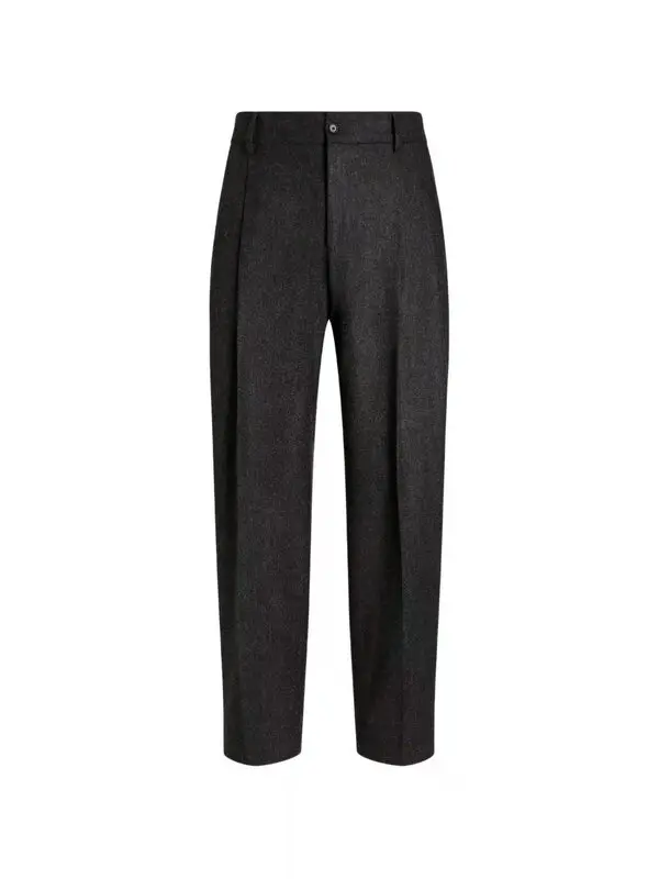 Dolce & Gabbana Wool Flannel Trousers - Grey