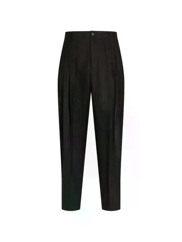 Dolce & Gabbana Pinstripe Virgin-wool Trousers - Grey