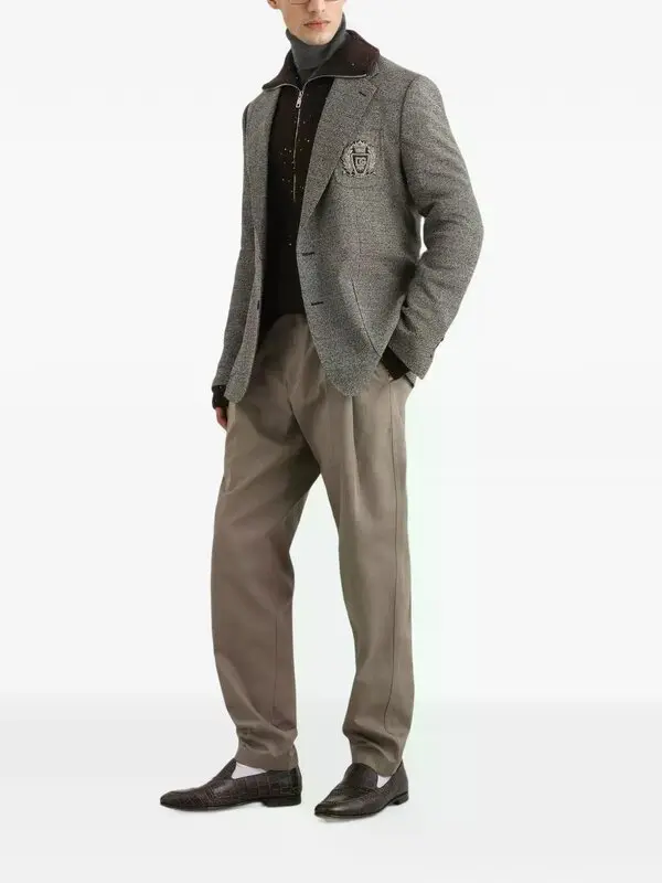 Dolce & Gabbana Portofino Single-breasted Jacket In Birdseye Wool