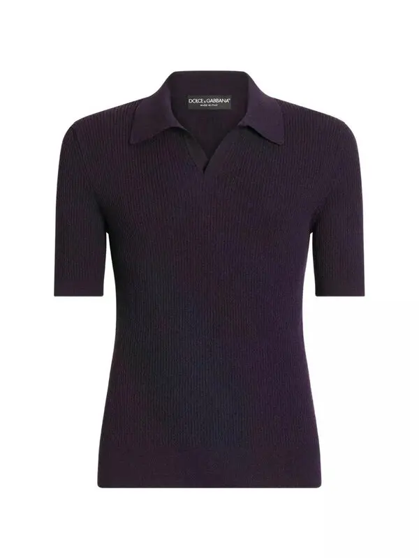 Dolce & Gabbana Rib-knit Polo Shirt