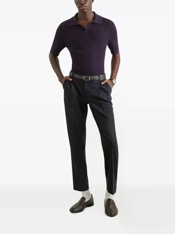 Dolce & Gabbana Rib-knit Polo Shirt
