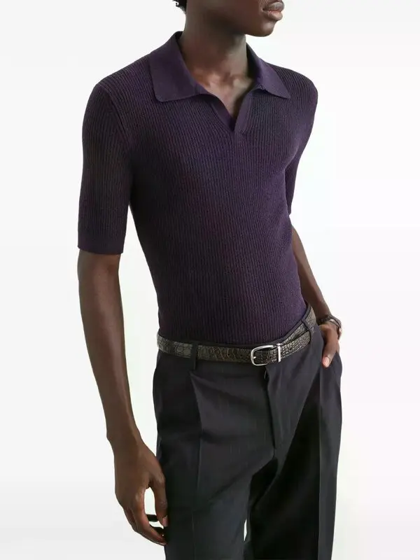 Dolce & Gabbana Rib-knit Polo Shirt