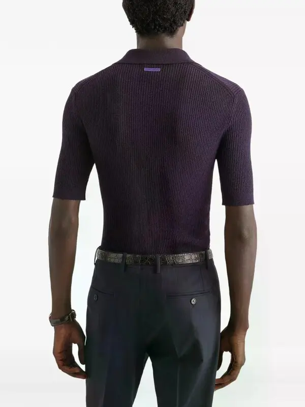 Dolce & Gabbana Rib-knit Polo Shirt