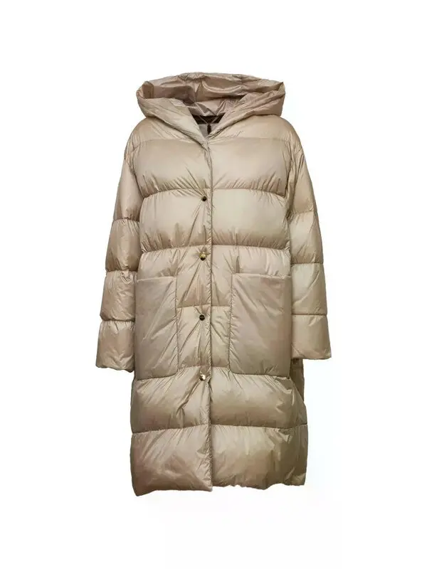 Max Mara Quilted Hooded Coat - Neutrals