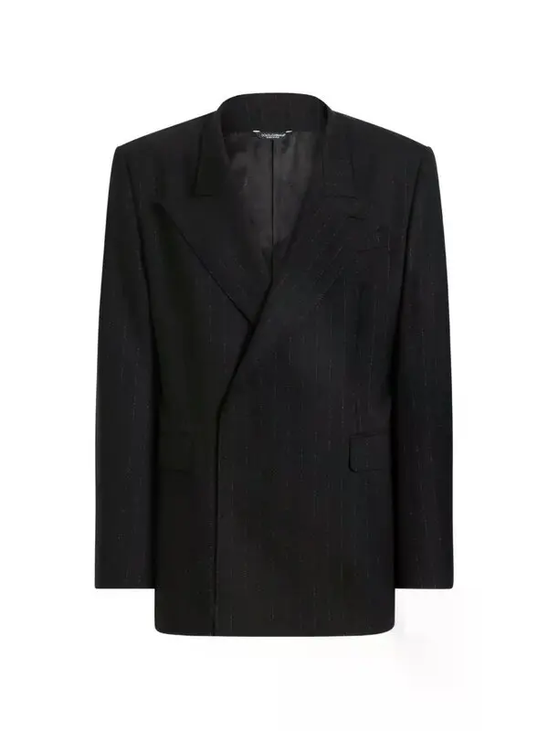 Dolce & Gabbana Sicilia Double-breasted Pinstripe Wool Jacket