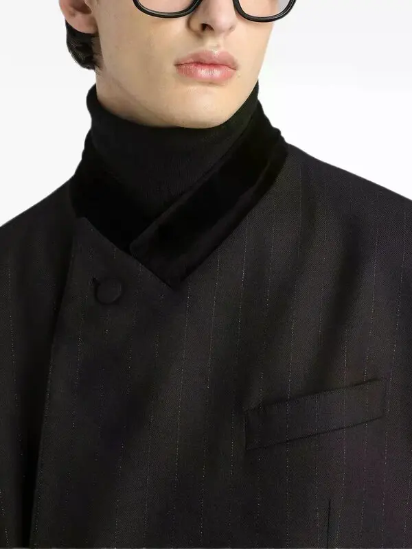 Dolce & Gabbana Sicilia Double-breasted Pinstripe Wool Jacket