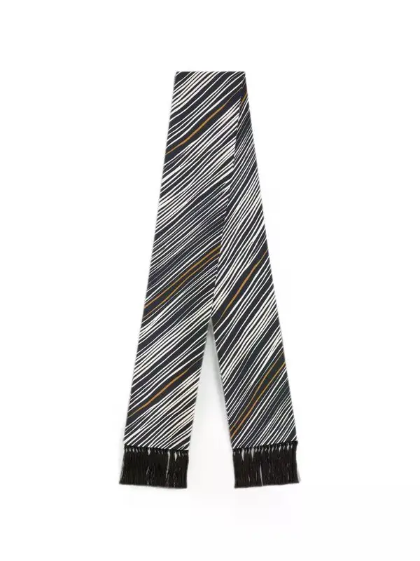 Dolce & Gabbana Striped-print Twill Scarf
