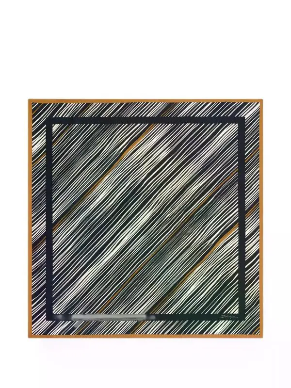 Dolce & Gabbana 70x70 Striped Silk Twill Scarf