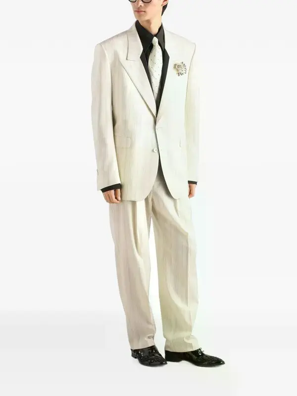 Dolce & Gabbana Sinatra Single-breasted Pinstripe Wool Jacket