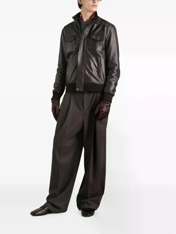 Dolce & Gabbana Lambskin Bomber Jacket