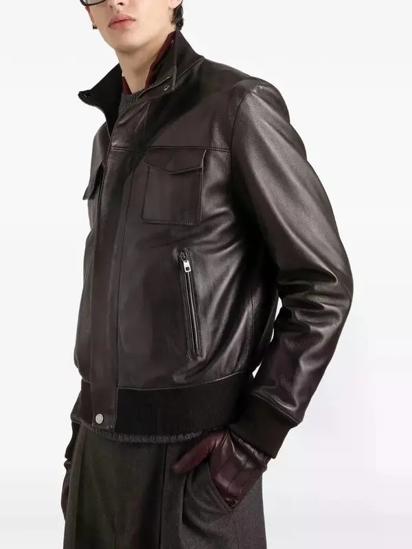 Dolce & Gabbana Lambskin Bomber Jacket