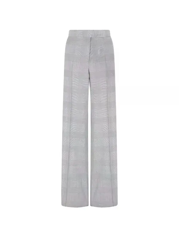 Max Mara Check-pattern Trousers - Grey