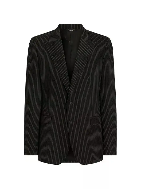 Dolce & Gabbana Martini Light Single-breasted Pinstripe Wool Jacket
