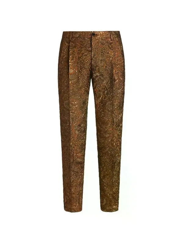 Dolce & Gabbana Brocade Trousers - Brown