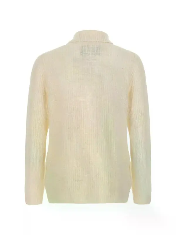 Tagliatore Ribbed-knit Zip-up Cardigan