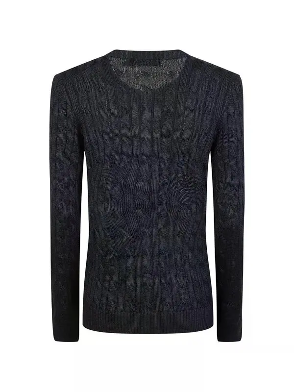 Ralph Lauren Cable-knit Logo-embroidered Cardigan
