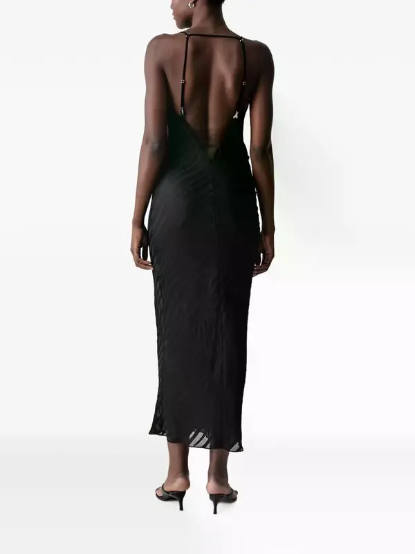 Patrizia Pepe Zebra-pattern Cowl-neck Midi Dress