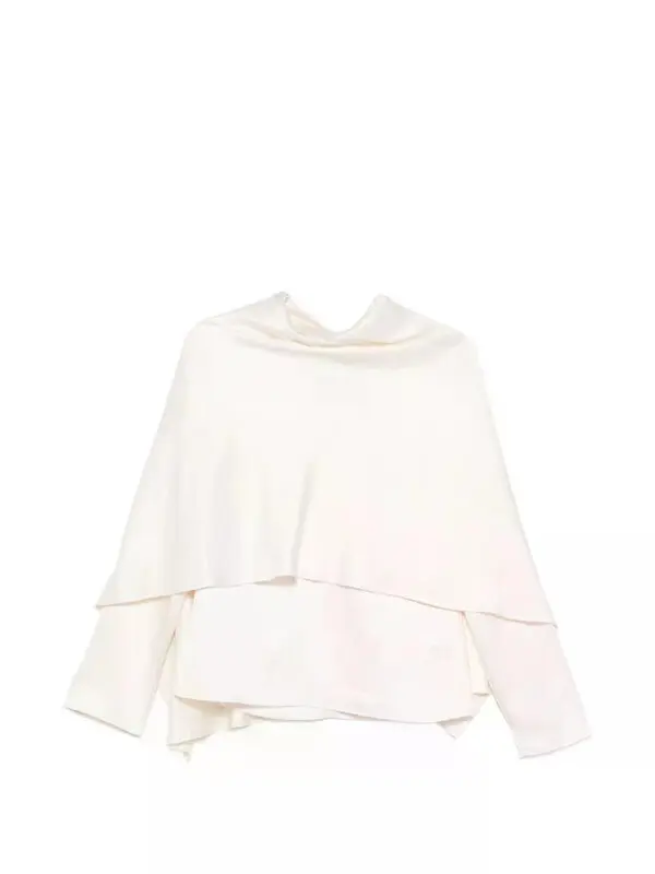 RÓHE Satin Draped Blouse