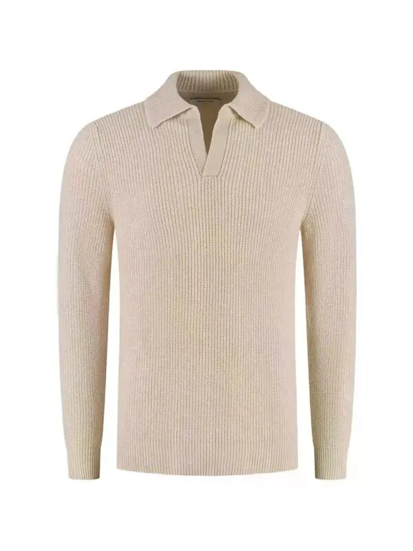 GRAN SASSO Ribbed-knit Polo-collar Jumper - Neutrals
