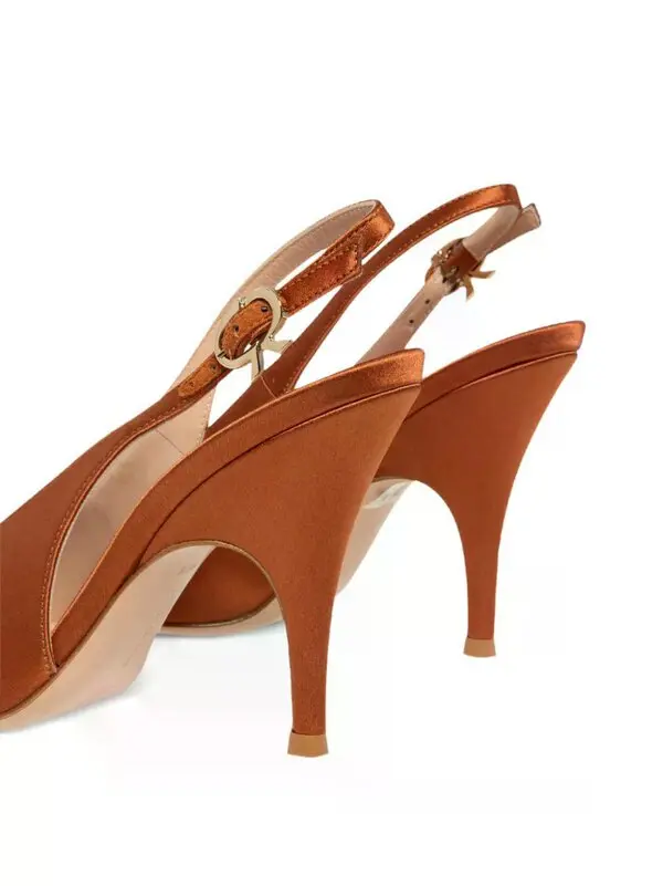 GIANVITO ROSSI Sofia Sling Crepe Satin-stretch Pumps