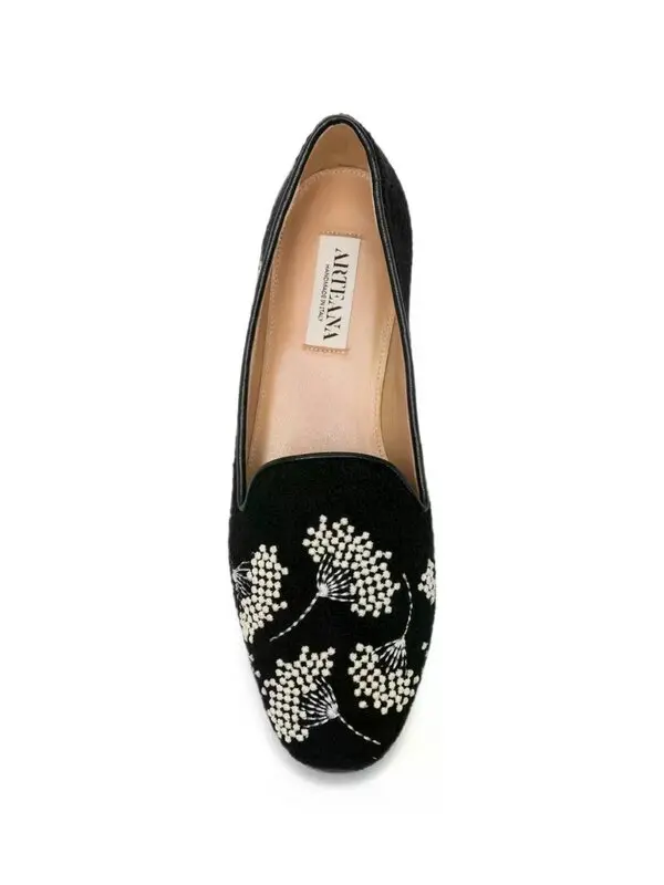 ARTEANA Alea Floral-embroidered Loafers