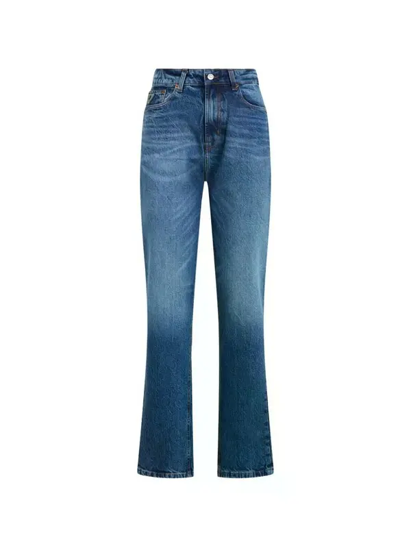 LOIS Logo-patch Whiskered Jeans