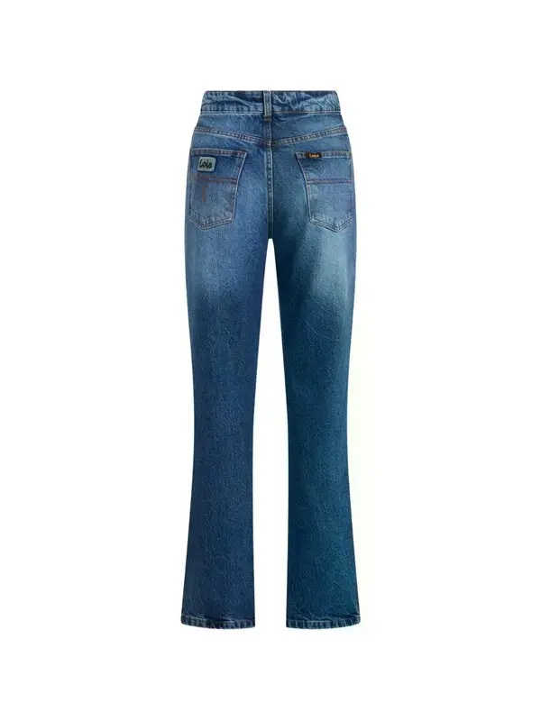 LOIS Logo-patch Whiskered Jeans
