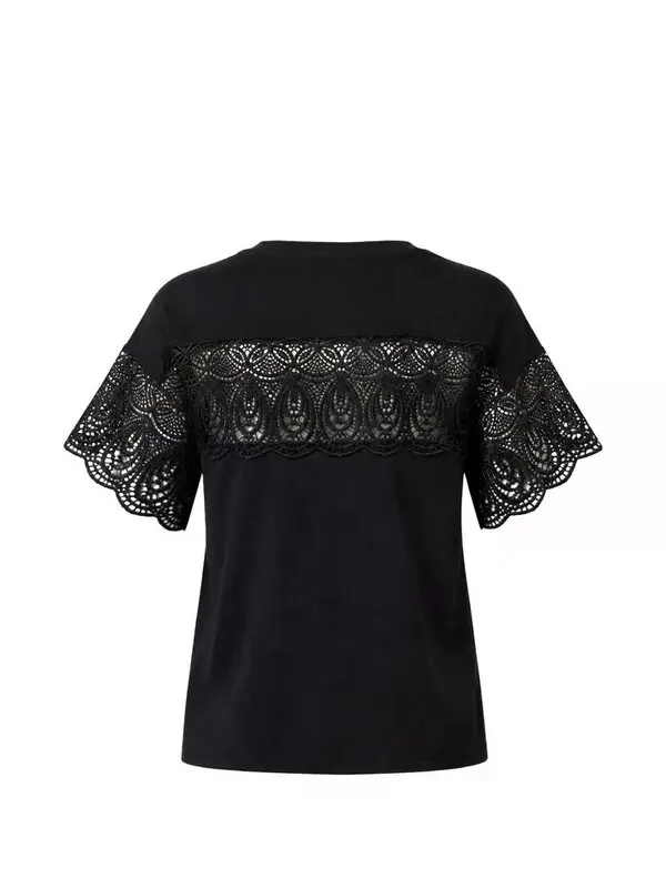 KAOS Lace-panelled Short-sleeve T-shirt
