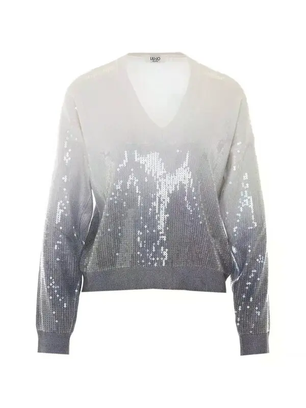 Liu Jo Dégradé-effect Sequined Pullover - Grey