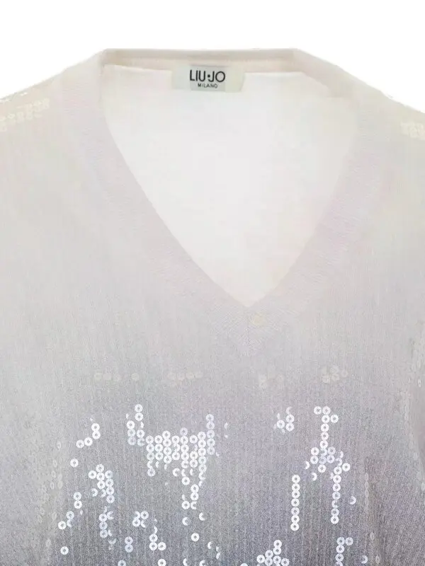 Liu Jo Dégradé-effect Sequined Pullover - Grey