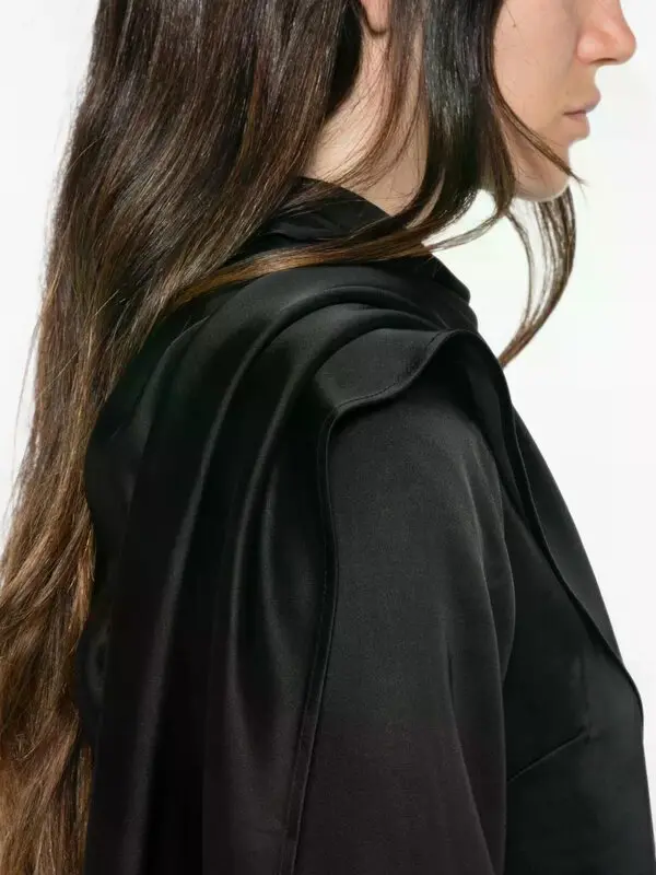 RÓHE Satin Draped-cape Blouse