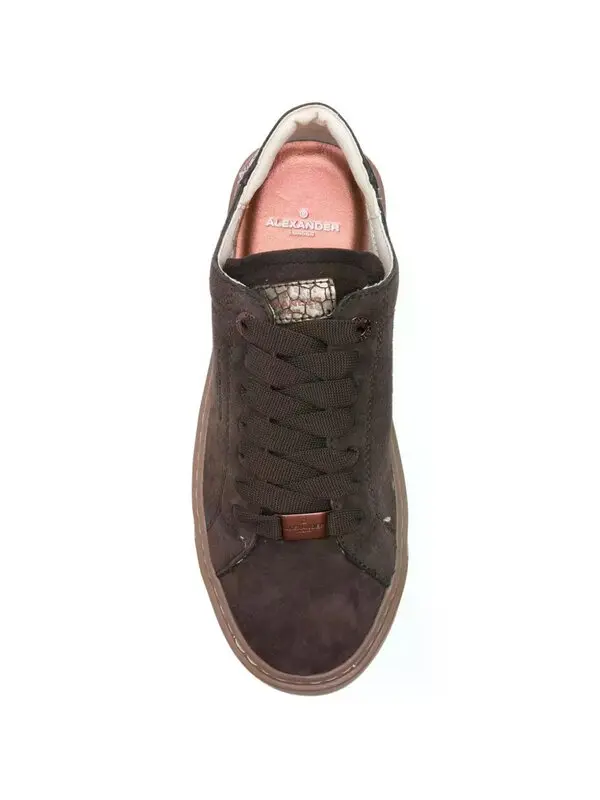 ALEXANDER SMITH Croc-effect Platform Sneakers