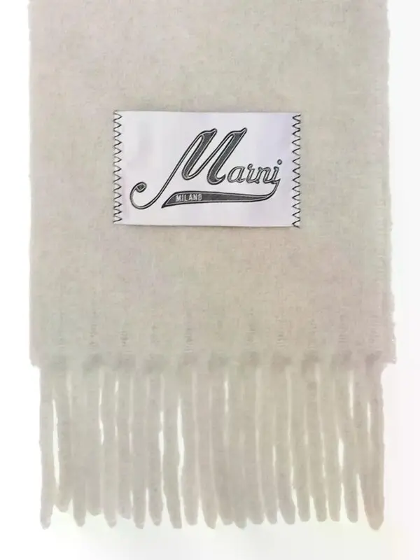 Marni Logo-patch Fringed Scarf
