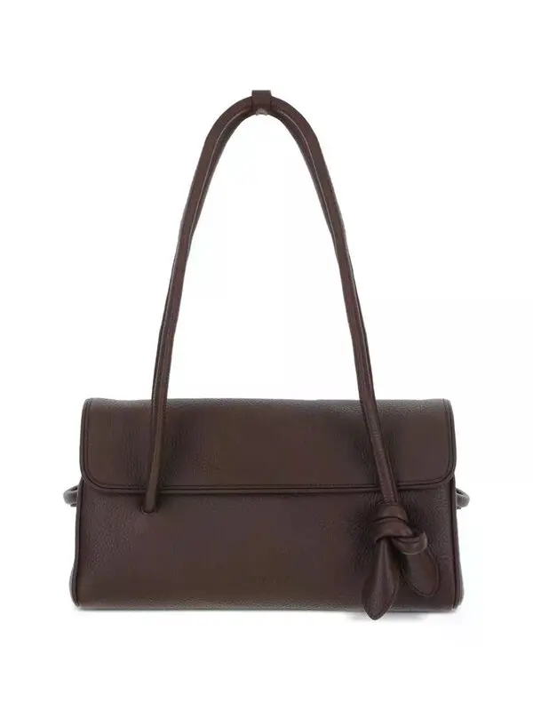 Jacquemus Knot-detail Pebbled Leather Tote Bag - Brown