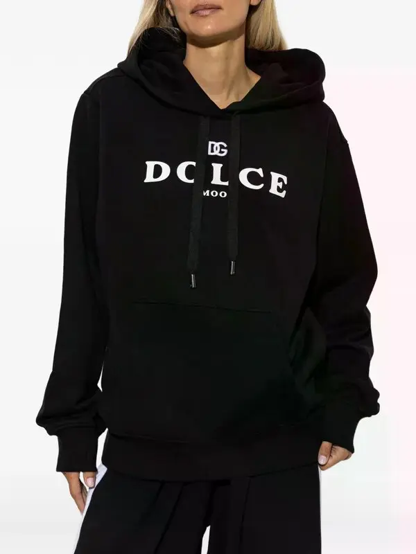 Dolce & Gabbana Logo-embroidered Cotton Hoodie